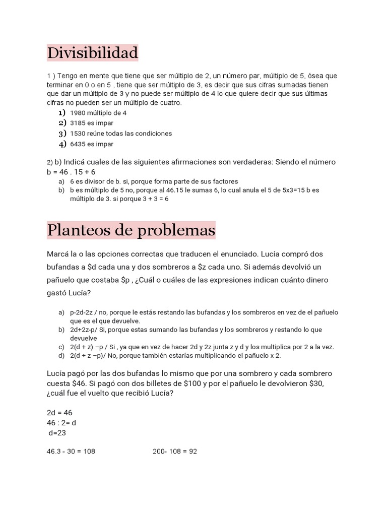 TP Matematica | PDF | Matemáticas | Matemática Elemental
