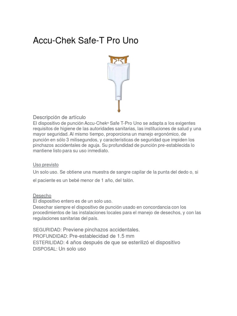 Ficha Tecnica Safe t Pro Uno | PDF