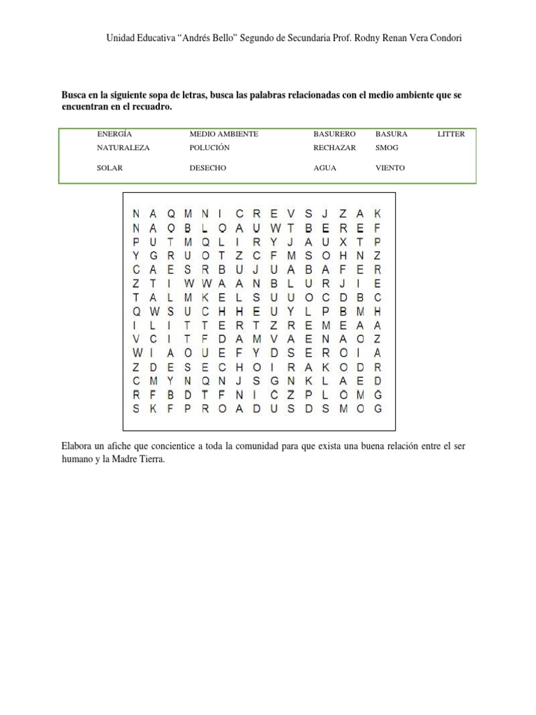 Segundo sopa de letras (1) | PDF