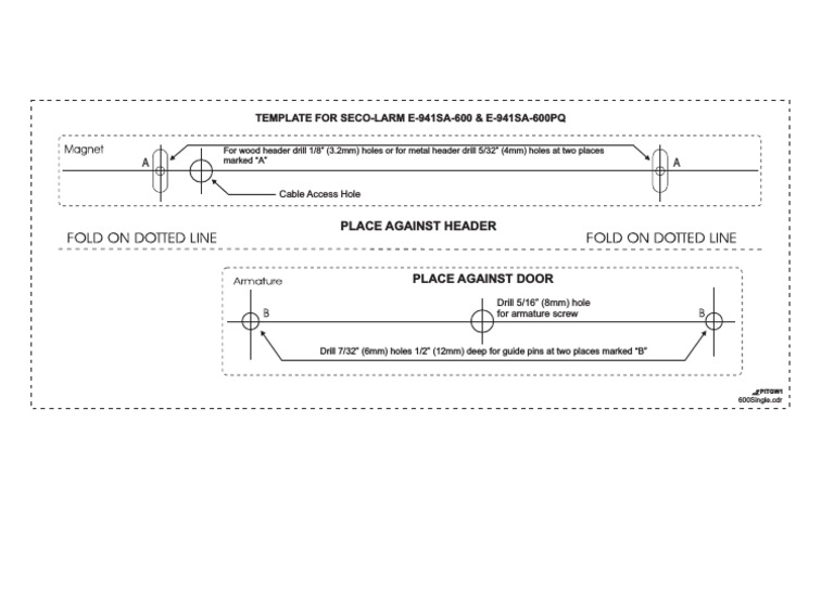 600 Lb Single Maglocks Template | PDF