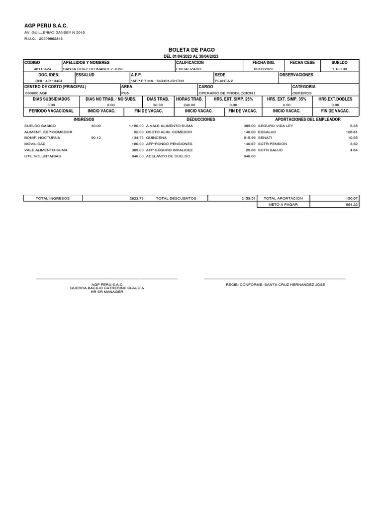 Agp Peru S.A.C | PDF | Chile | Ingresos