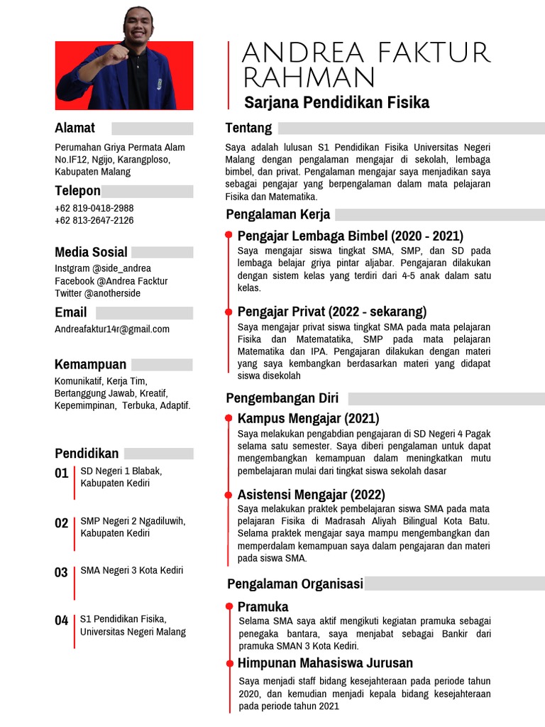 CV Andrea Faktur Rahman-1 | PDF