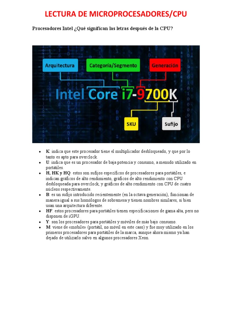 Lectura de Microprocesadores | PDF | Microprocesador | Equipo de oficina