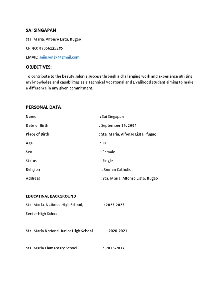 Resume Sai | PDF | Wellness