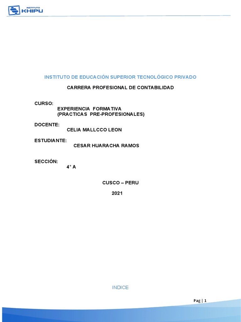 Kit de Prácticas - Khipu | PDF | Contabilidad | Plan de estudios
