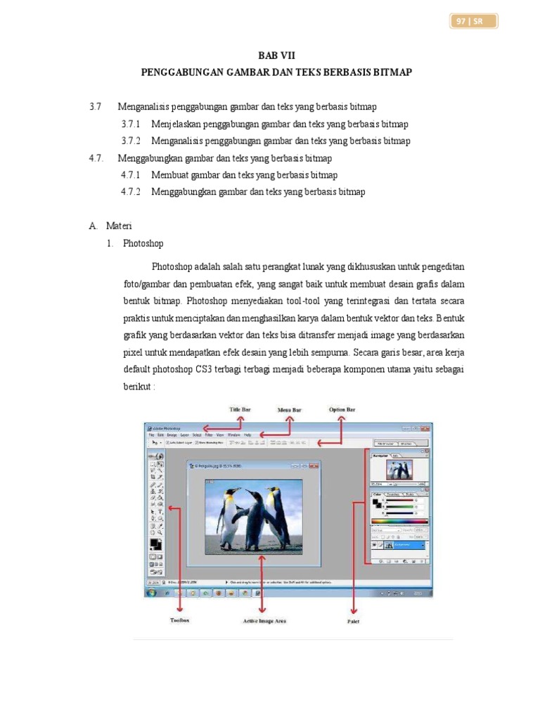 Penggabungan Gambar & Teks Bitmap | PDF | Komputer
