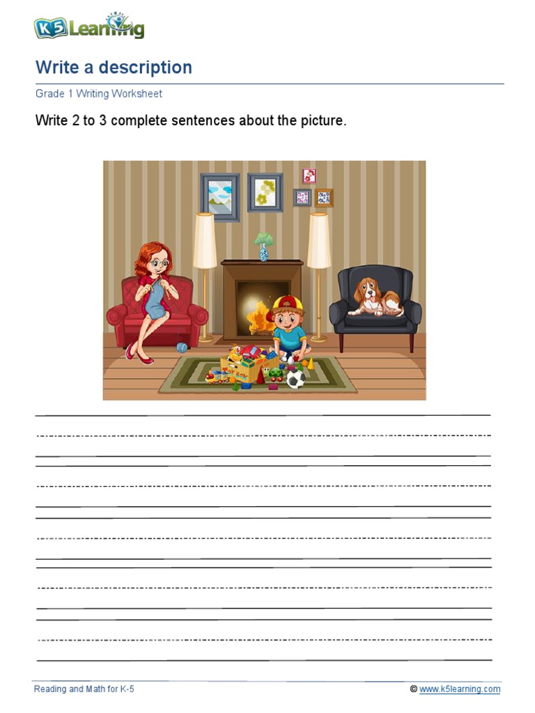 Grade 1 Writing Worksheet Guide | PDF | Teaching Methods & Materials