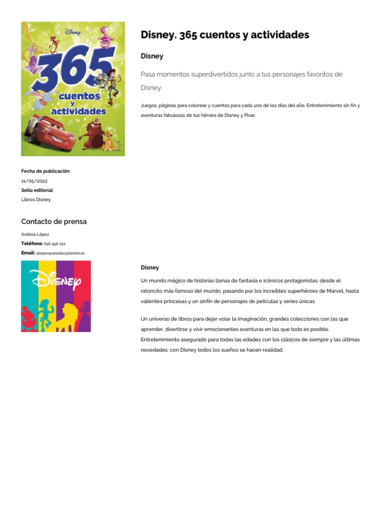 365 Cuentos y Actividades Disney | PDF | Novela negra, policíaca y ...