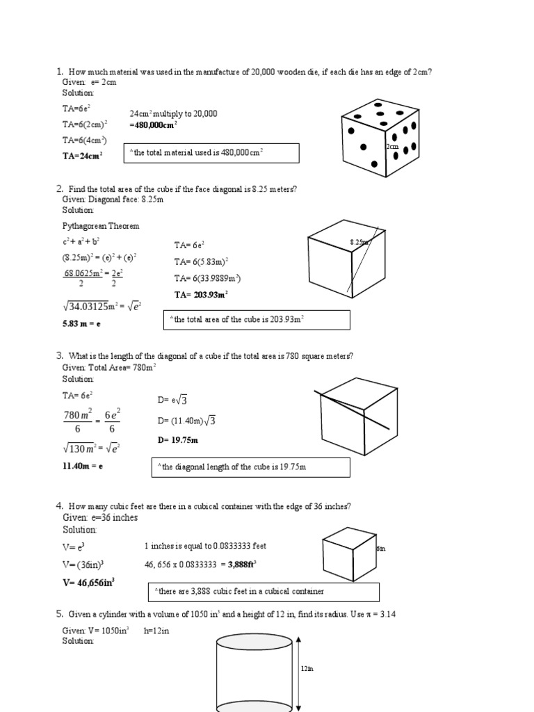 Task 3 Answers | PDF | Sphere | Area