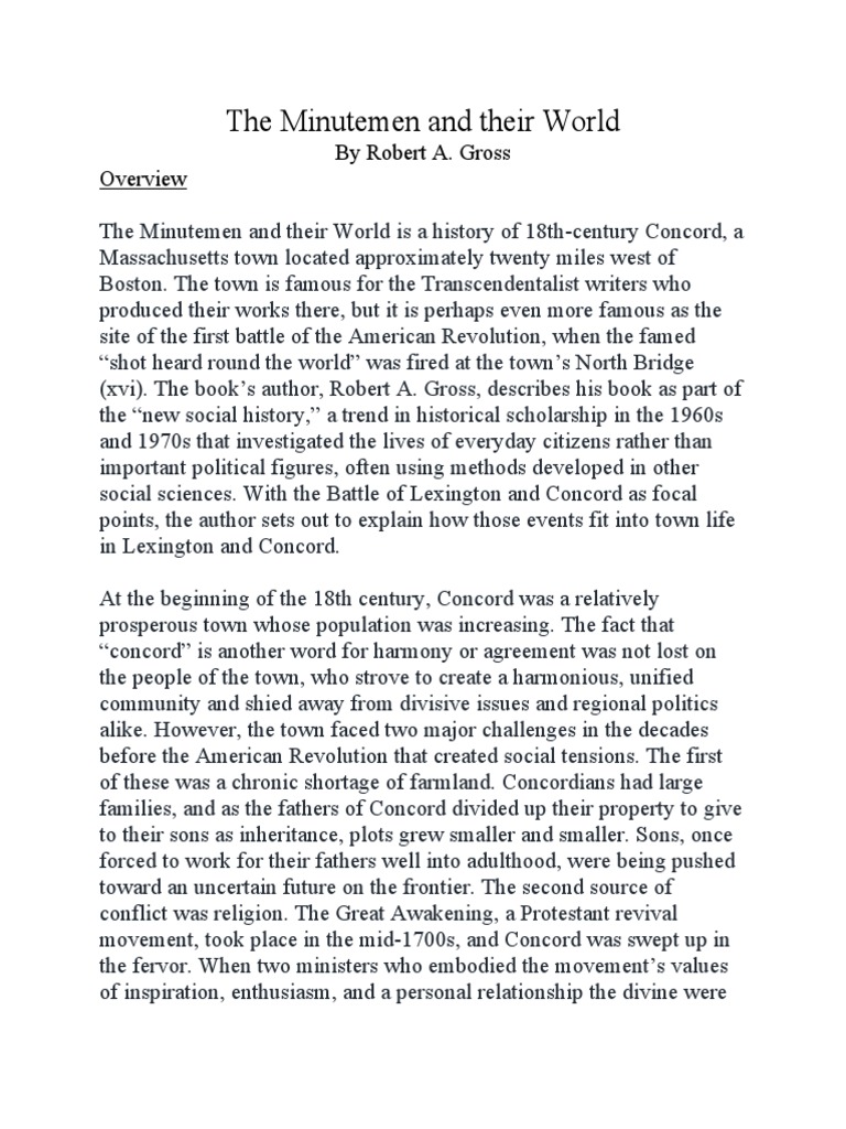 Minutemen: Concord's Revolutionary Role | PDF | Concord