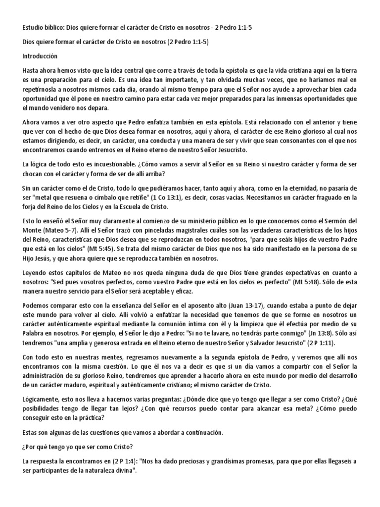 Formando El Caracter de Jesus | PDF | Jesús | Dios