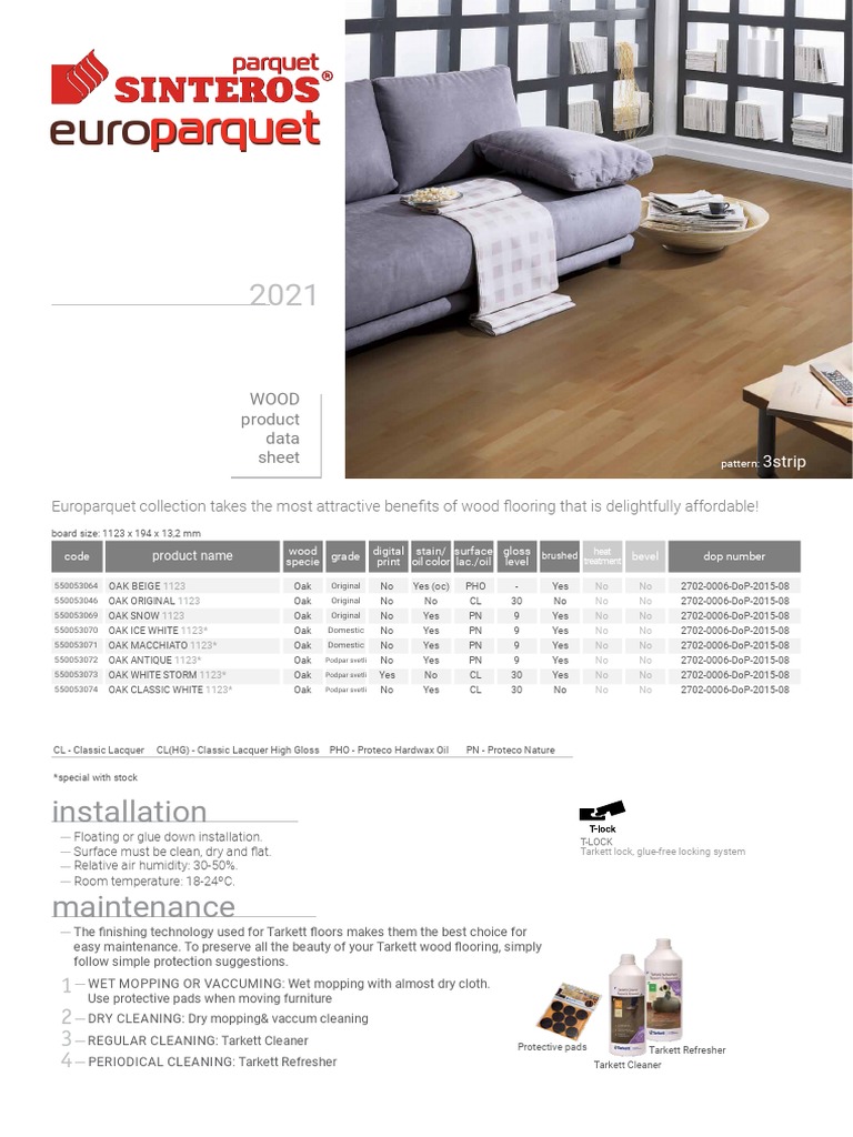 Fisa Tehnica Parchet Tarket | PDF | Materials | Building Engineering