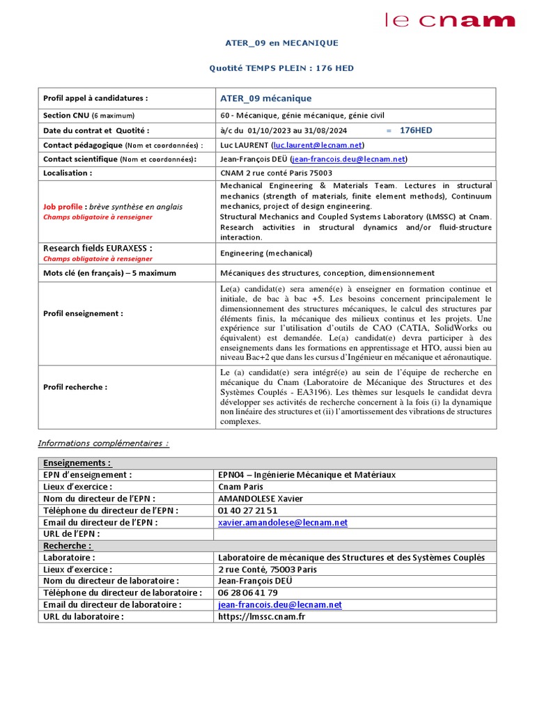 ATER - 09 - TP Mécanique - EPN4 | PDF