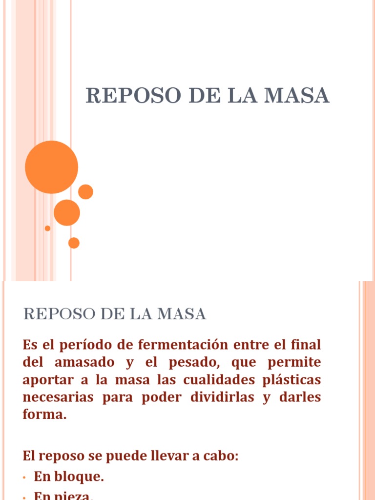 REPOSO | PDF | Panes | Masa