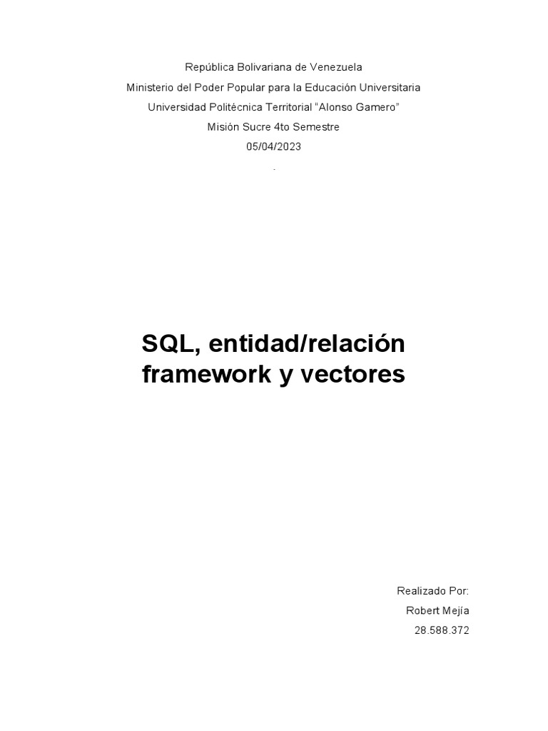 Trabajo RObert SQL | PDF | SQL | Base de datos relacional