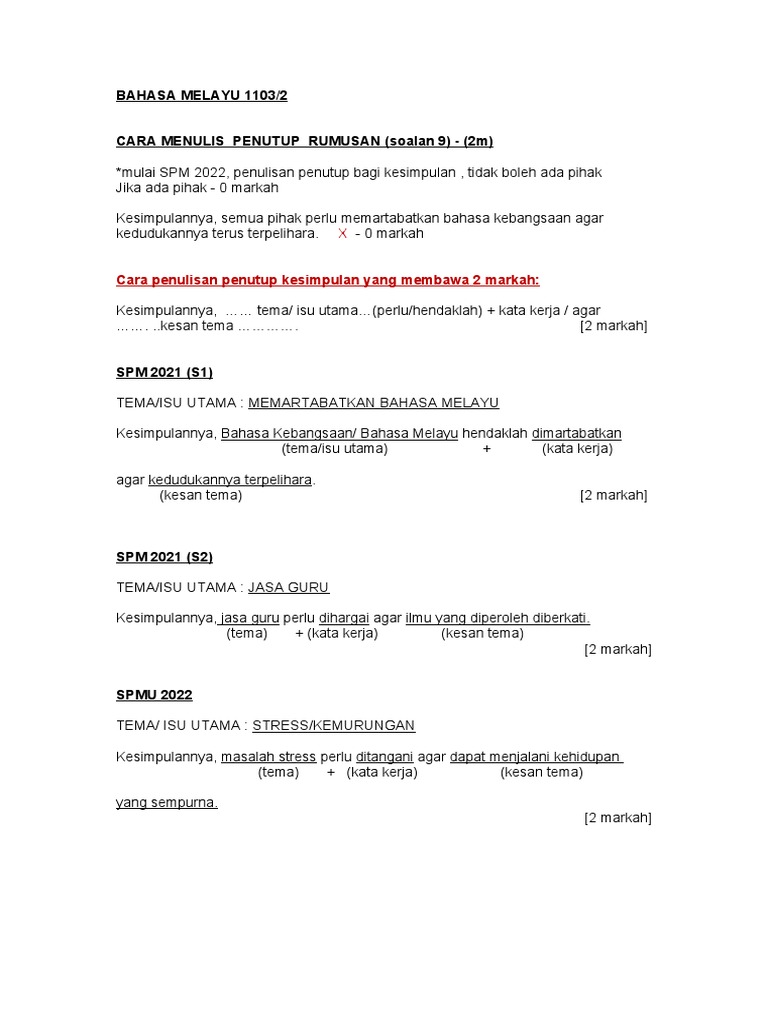 Teknik Menulis Penutup Rumusan | PDF