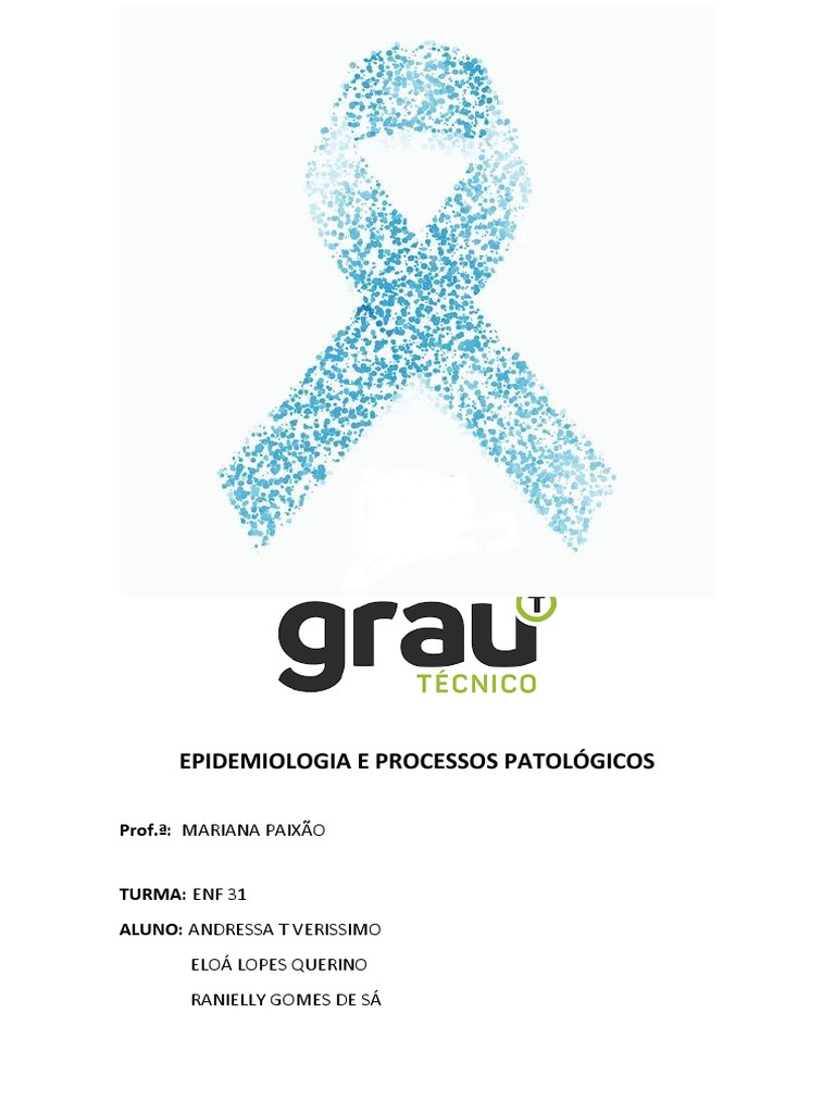 EPIDEMIOLOGIA E PROCESSOS PATOLÓGICOS CAPA | PDF