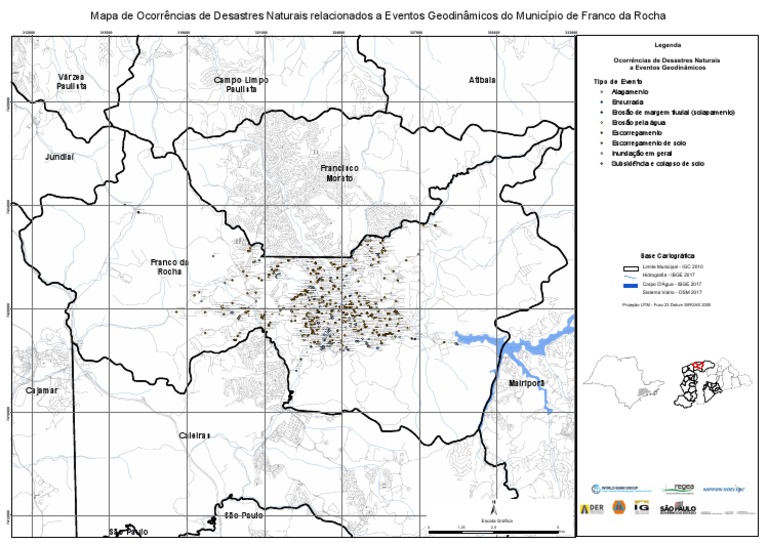 Mapa de Ocorrências de Desastres Naturais Relacionados A Eventos ...