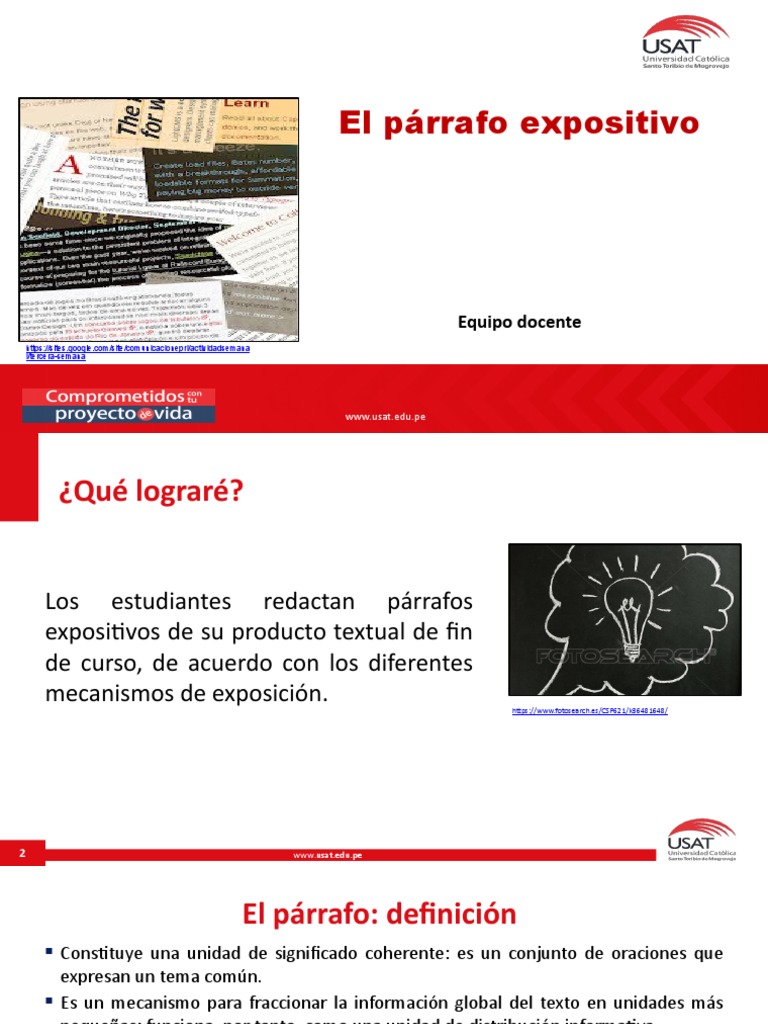 Características del párrafo expositivo | PDF | Párrafo