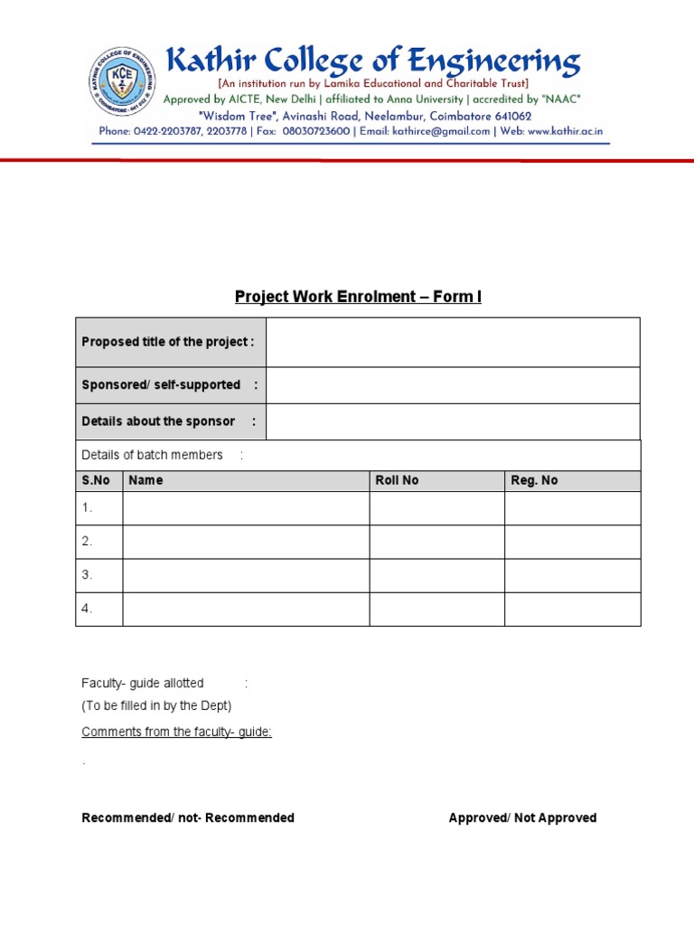 Project Forms | PDF
