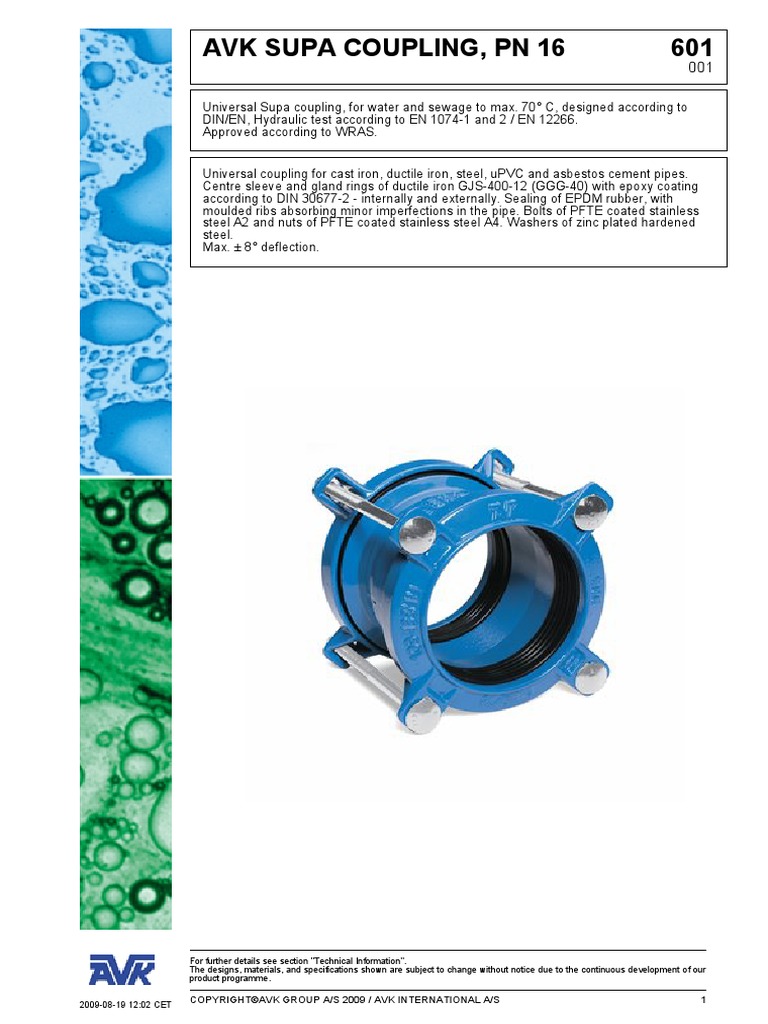 Cople de Rango Amplio F T | PDF | Tubería (transporte de fluidos) | Ingeniería mecánica
