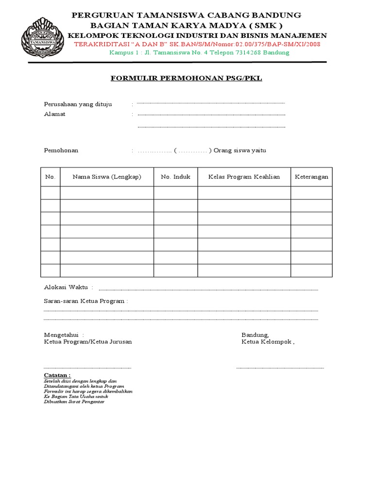 Formulir PSG | PDF