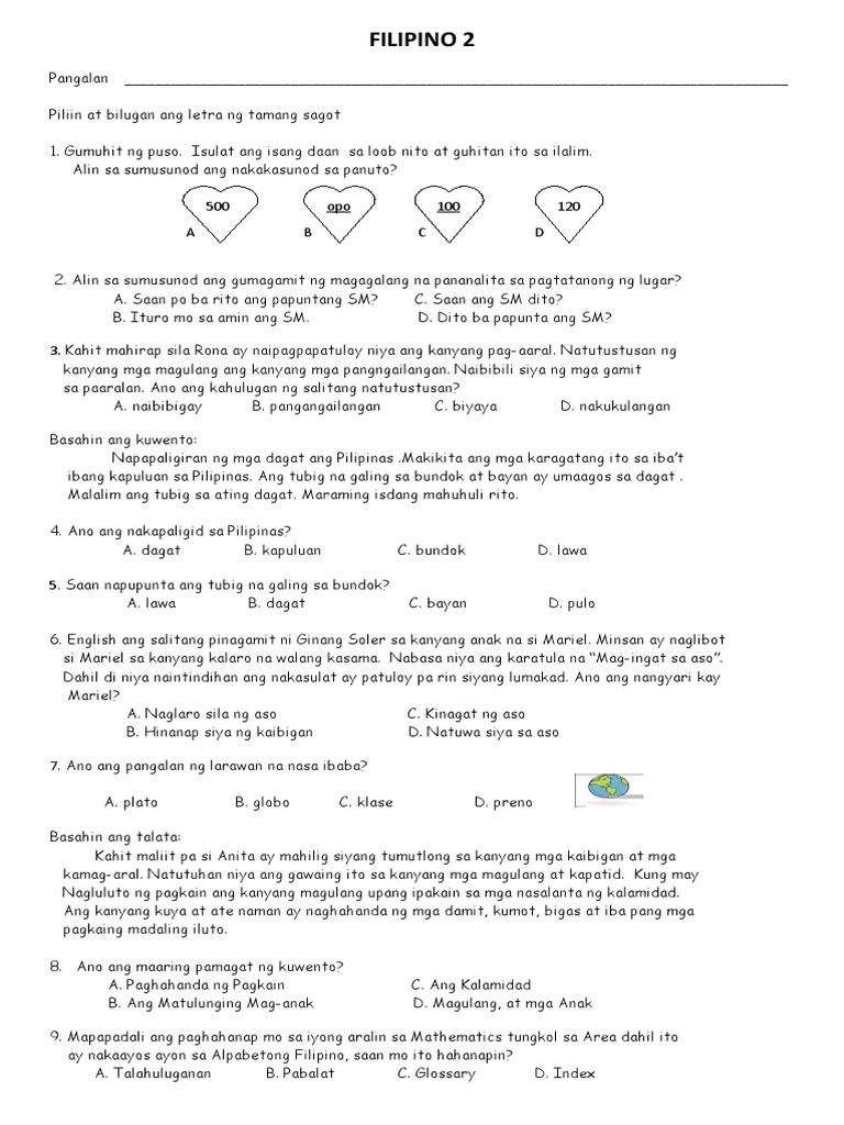 PT - Filipino 2 - Q4 V1 | PDF