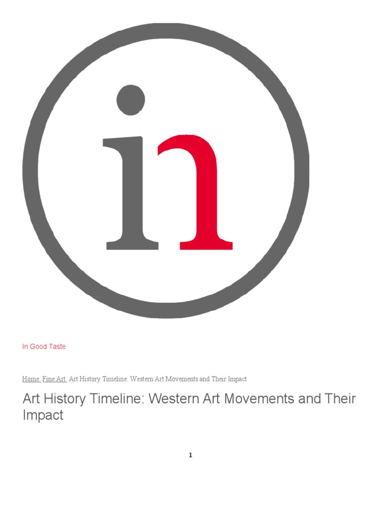 Art History Timeline 1 | PDF | Expressionism | Impressionism