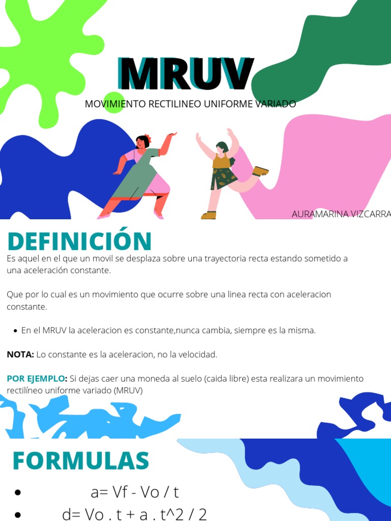 Mruv 2 | Descargar gratis PDF | Aceleración | Velocidad