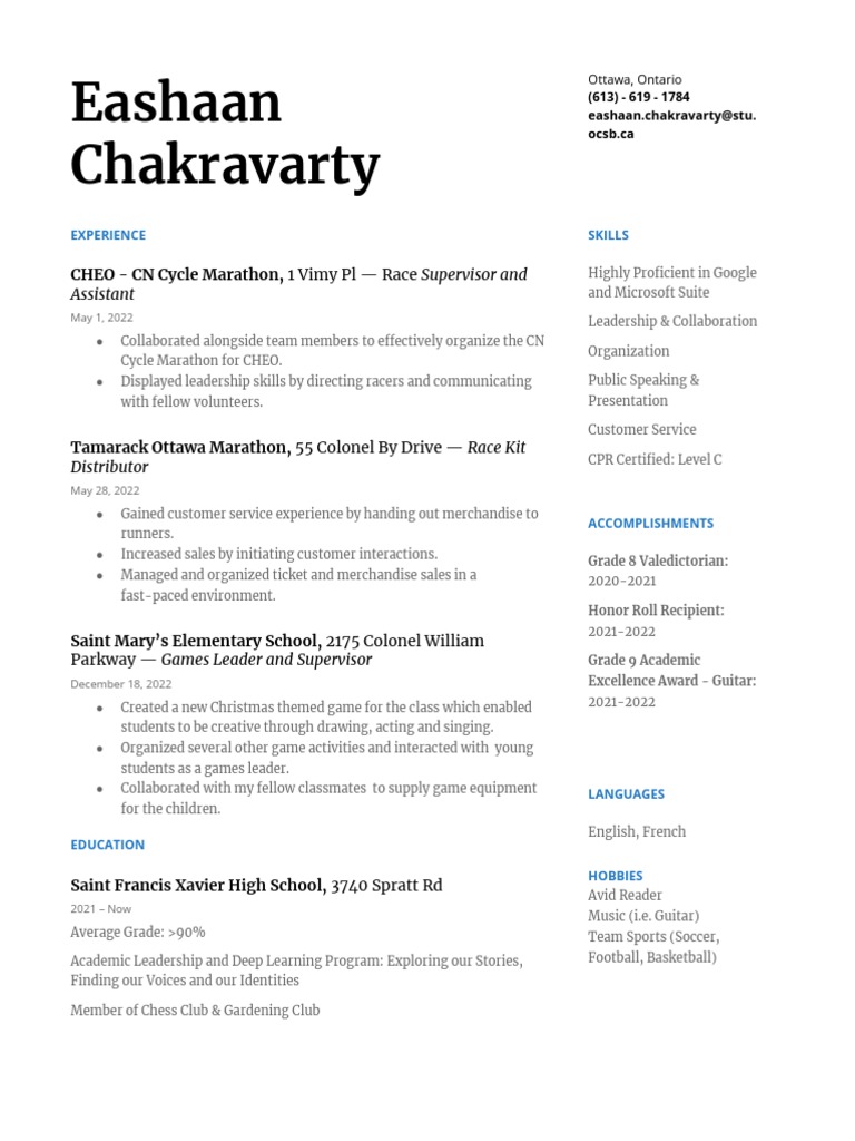 final resume - eashaan chakravarty | PDF | Learning | Cognition