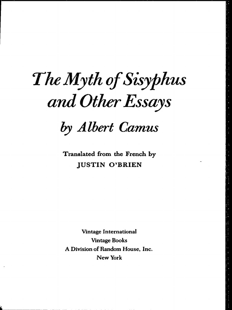 The Myth of Sisyphus Camus | PDF