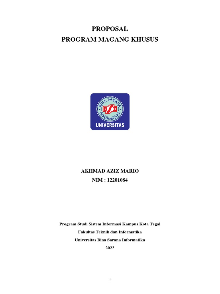 Proposal Studi Independen 12201084 Akhmad Aziz Mario | PDF