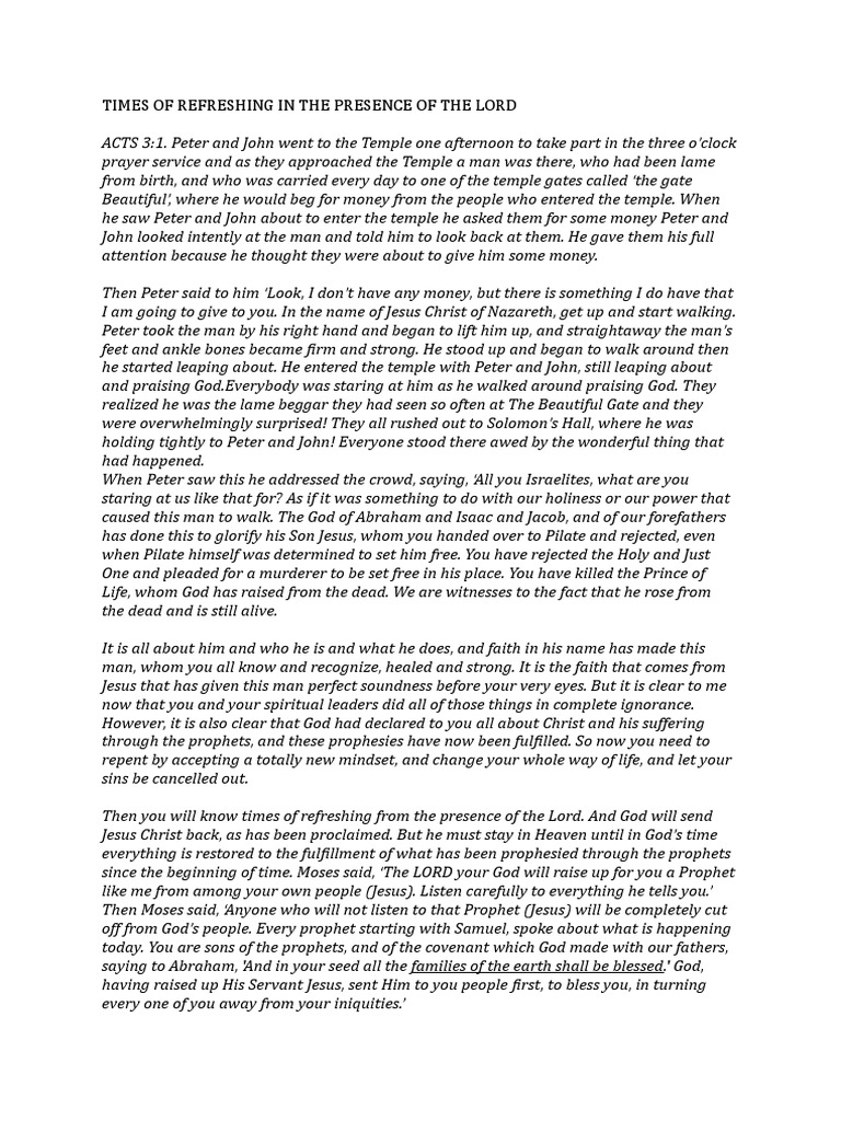 Spiritual Renewal and Revival | PDF | Jesus | Prophet