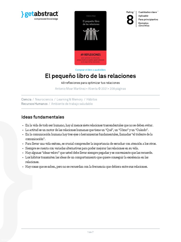 El Pequeno Libro de Las Relaciones Moar Martinez | PDF