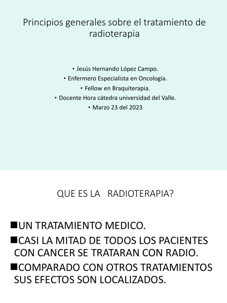 Radio 2023 | PDF | Terapia de radiación | Cáncer