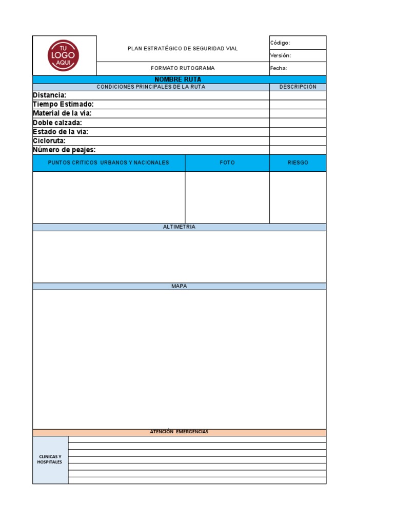 Formato Rutograma | PDF