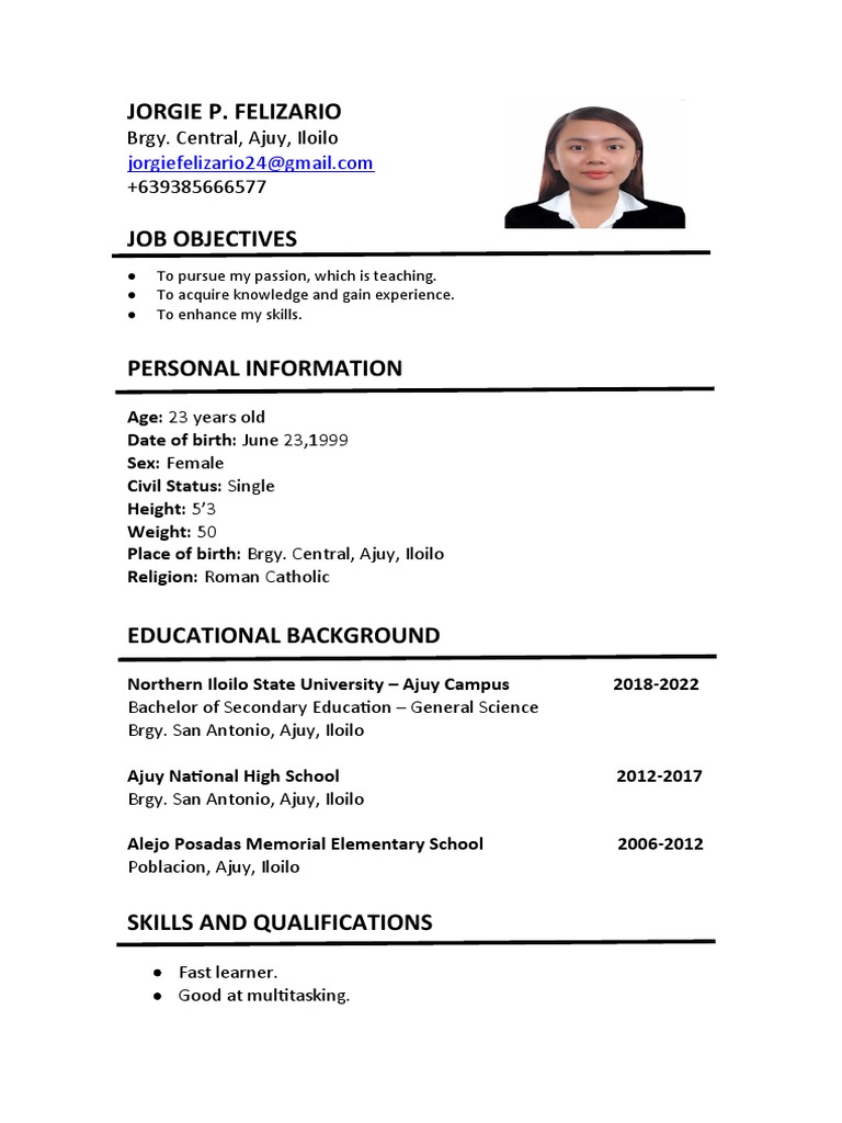 Resume 2 | PDF