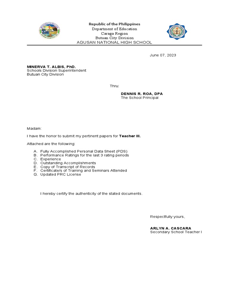 Intent-Letter-For-T3 New | PDF