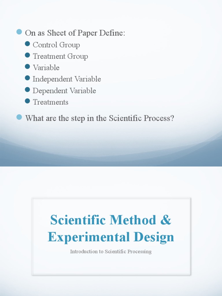 Scientific Method and Experimental Design | PDF | Experiment ...