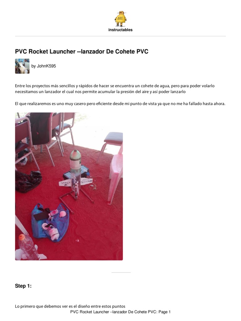 PVC Rocket Launcher Lanzador de Cohete PVC | PDF
