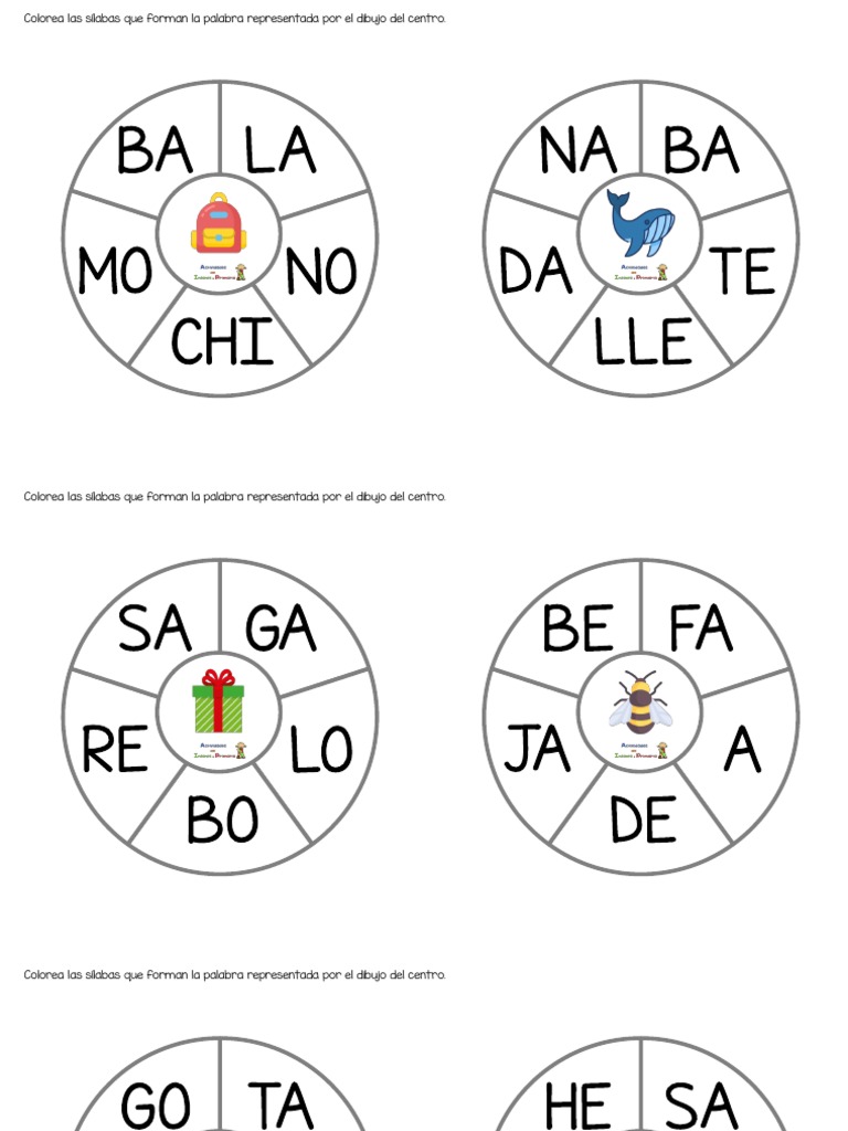 ruletas-palabras-trisilabas | PDF