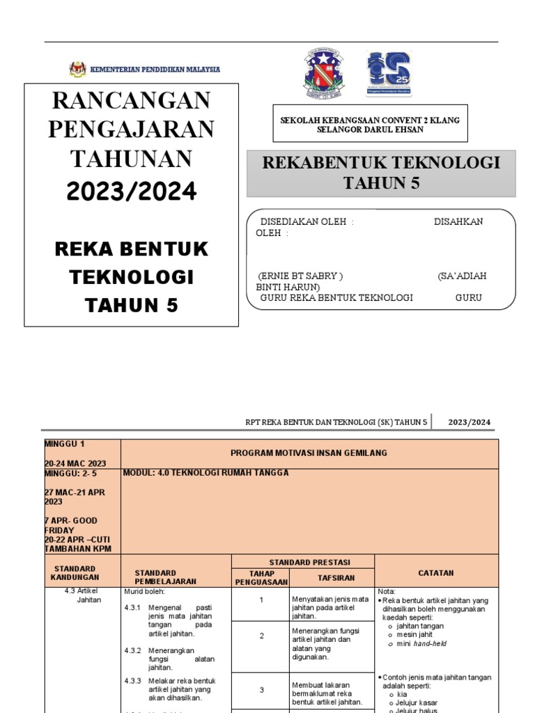 RPT RBT THN 5 2023-2024 | PDF