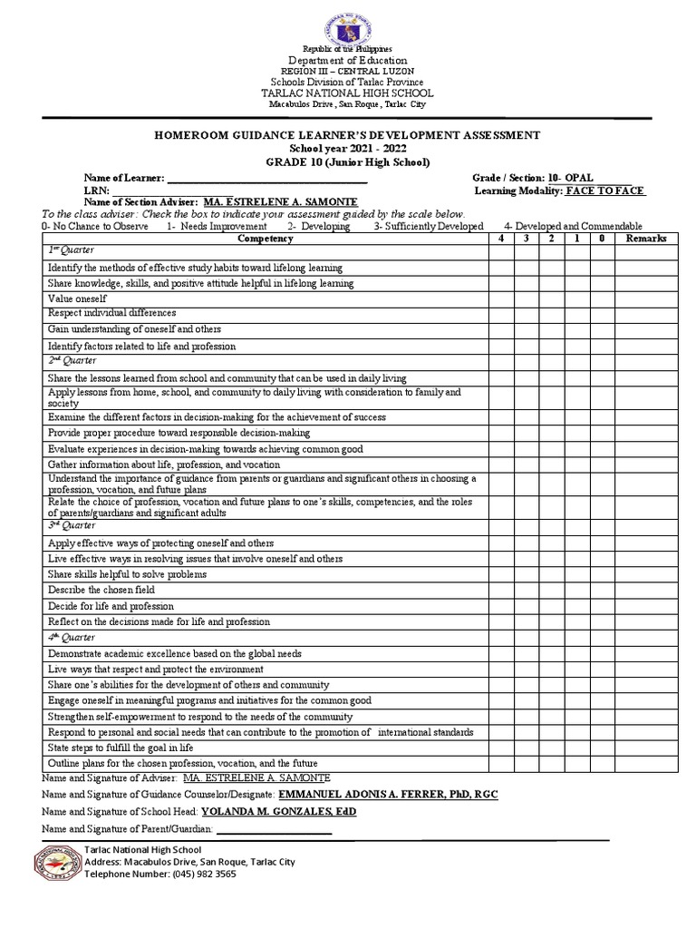 Homeroom Guidance Learner 10 Opal | PDF | Learning | Decision Making Homeroom Guidance Learner 10 Opal | PDF | Learning | Decision Making