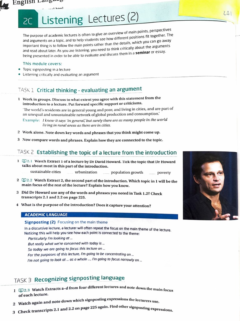 OEAP 2C Listening To Lectures | PDF