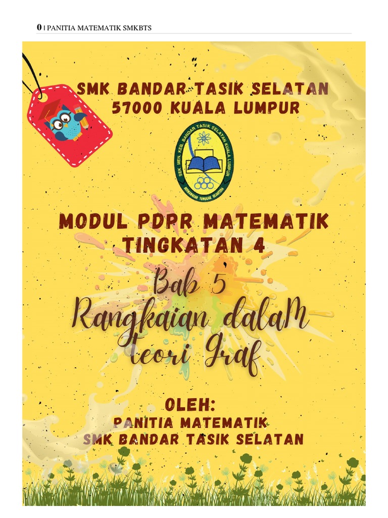 Modul PDPR Matematik Tingkatan 4 Bab 5 - Rangkaian Dalam Teori Graf | PDF