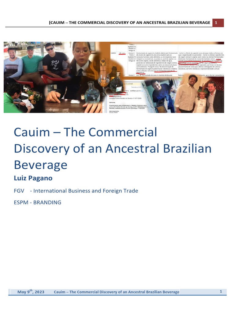 Cauim Commercial Discovery of An Ancestral Brazilian Beverage | PDF ...