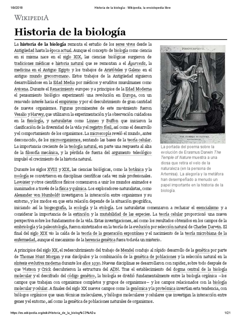 Historia de La Biologia | PDF