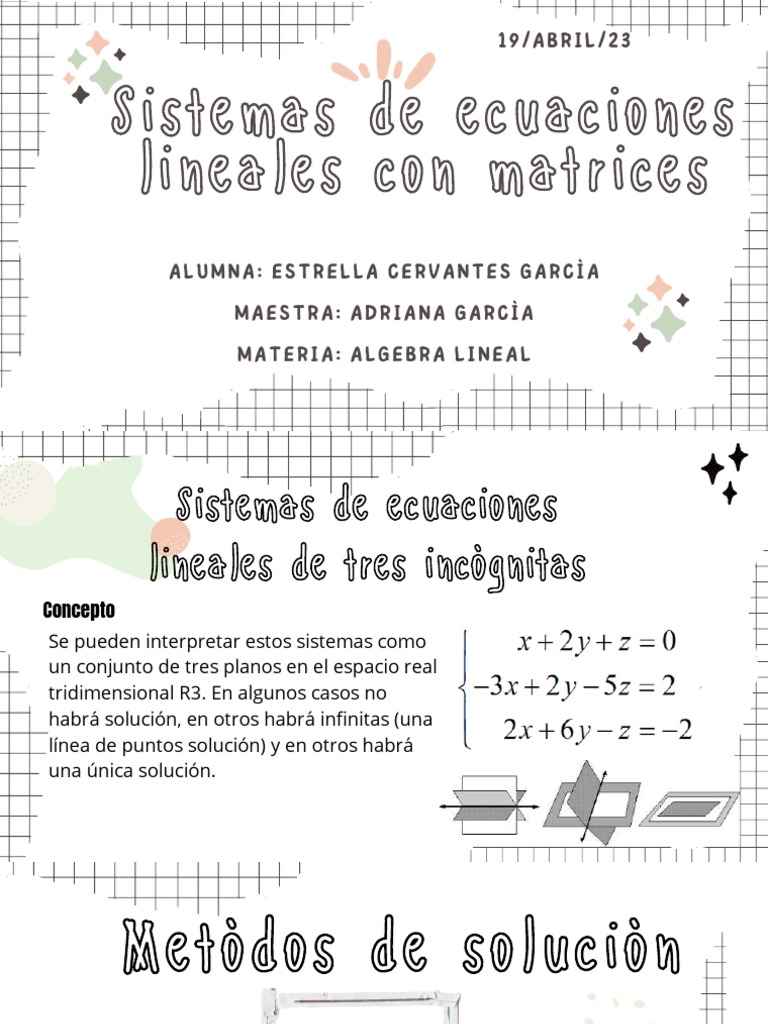 Ecuaciones Lineales Con 3 Incognitas | PDF | Sistema de ecuaciones ...