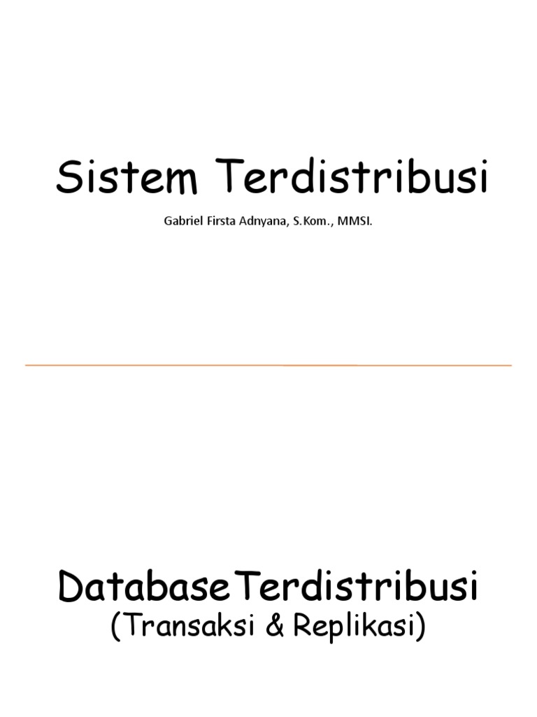Database Terdistribusi | PDF | Komputer