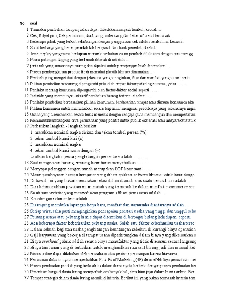 Soal Uas BDP 2022-2023 | PDF